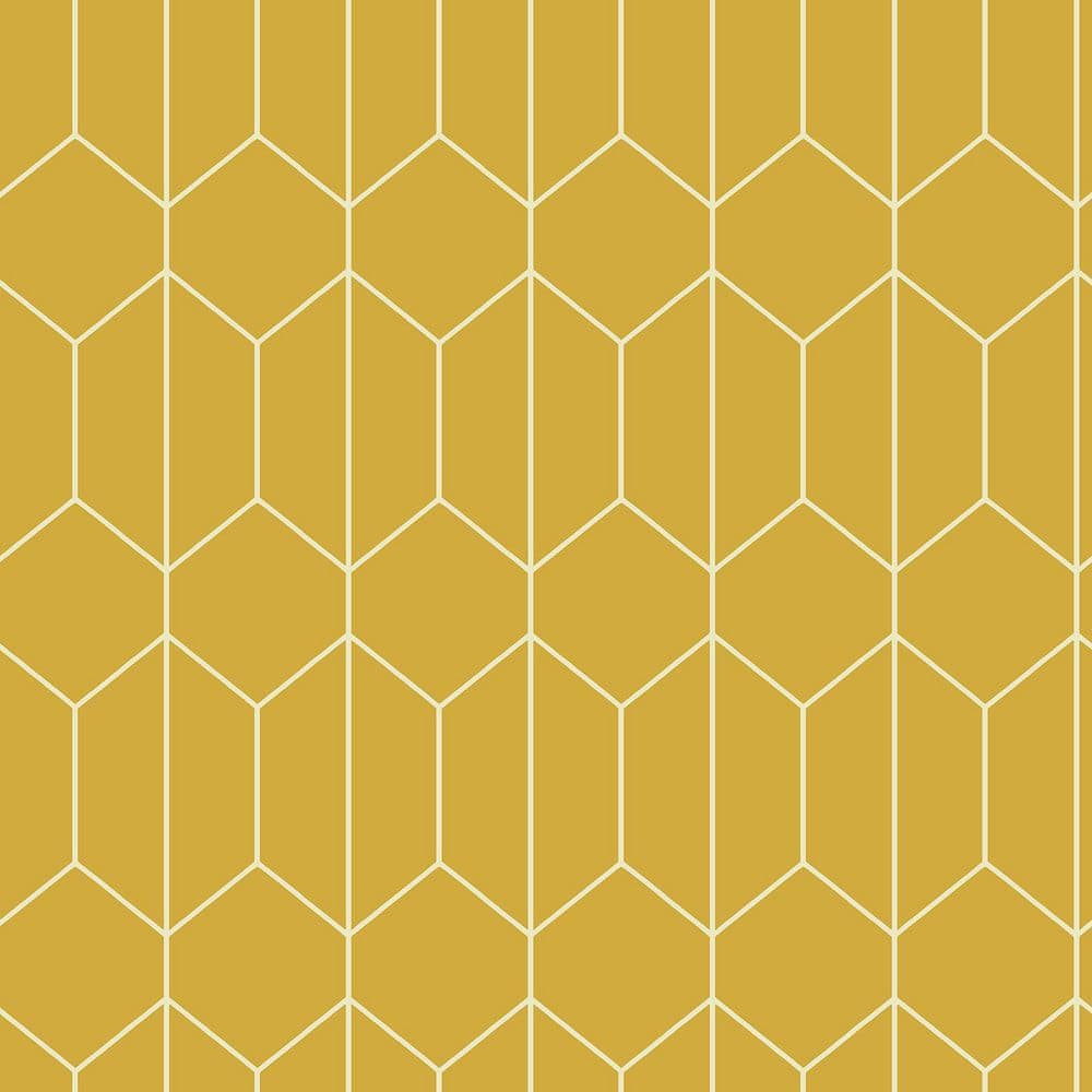 Arthouse Orson Yellow Trellis Wallpaper Sample AH909701SAM - The Home Depot