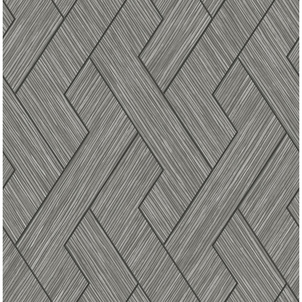 Advantage Ember Grey Geometric Basketweave Paper Non-Pasted Textured ...