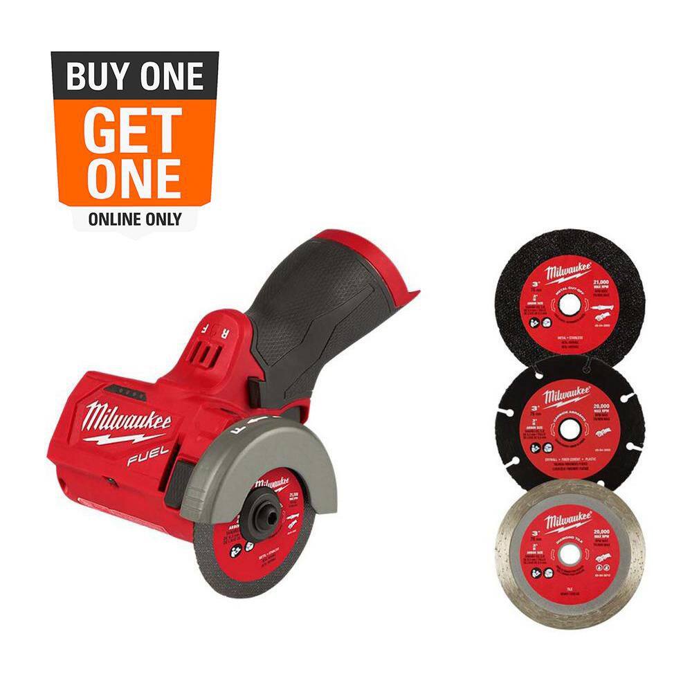 Milwaukee M12 FUEL 12-Volt 3 in. Lithium-Ion Brushless Cordless Cut Off ...