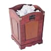 Vintiquewise Rustic Cherry Wooden Decorative Trash Bin with Handles ...