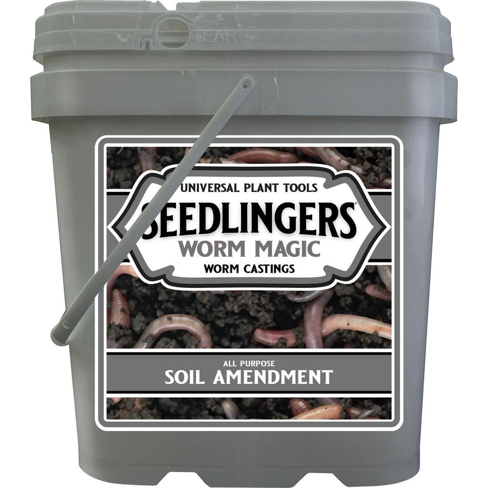 SEEDLINGERS 10 lbs. 1,000 sq. ft. Worm Magic Worm Castings Organic Soil Amendment 10 Pound ...