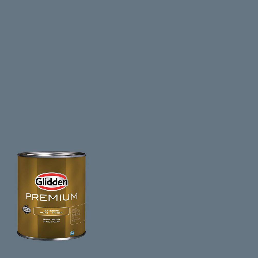 Glidden Premium 1 qt. PPG1040-6 Freedom Found Satin Exterior Latex ...