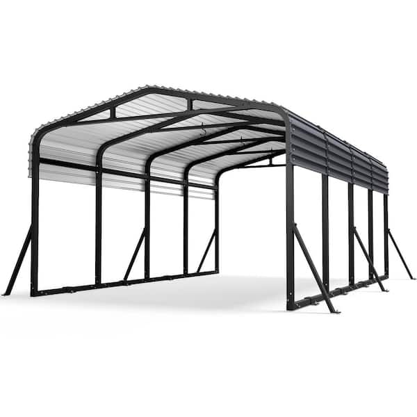 Reviews for Epicpoplar 12 ft. x 20 ft. Heavy-Duty Metal Carport ...