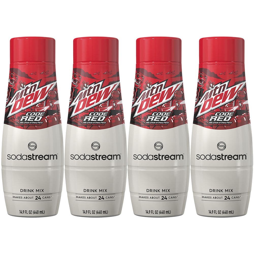 SodaStream Mountain Dew Code Red Drink Mix 4-Pack 1101281010 - The Home ...