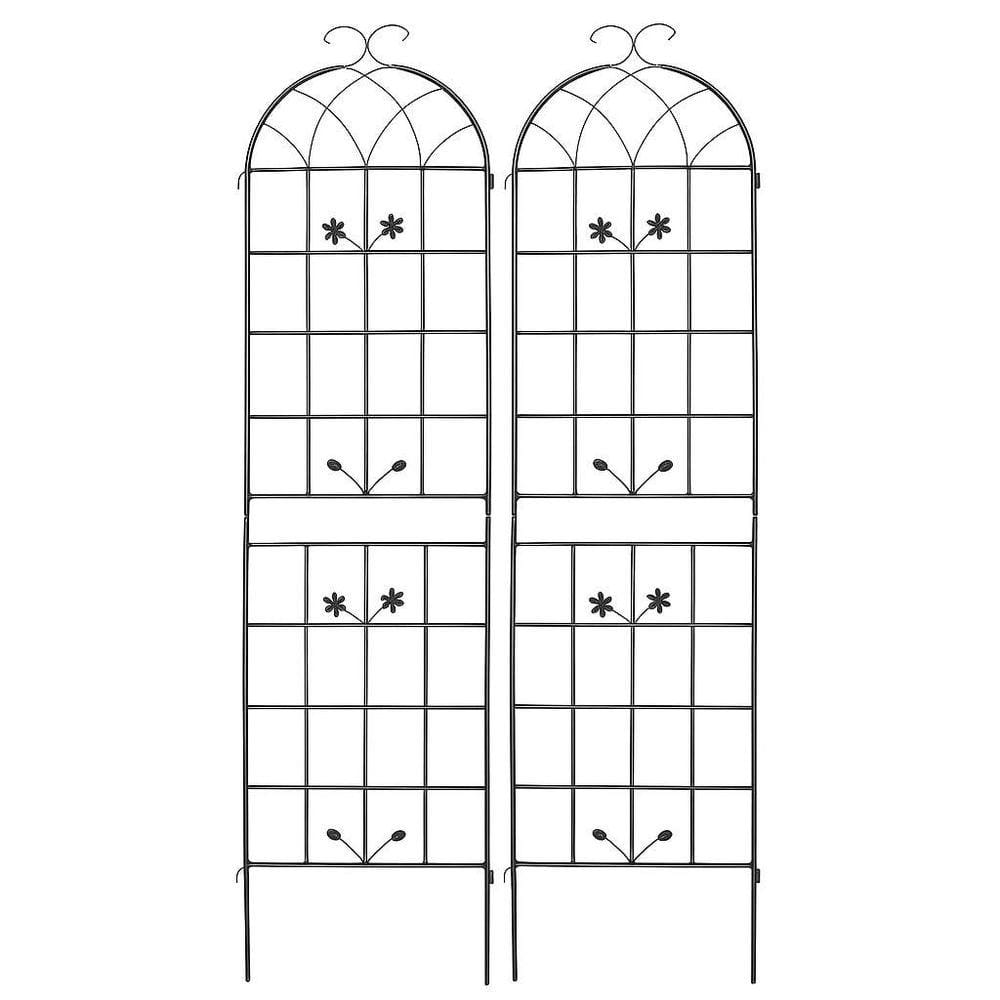 2-Pack Metal Garden Trellis-71" Tall Plant Supports for Climbing Vines ...