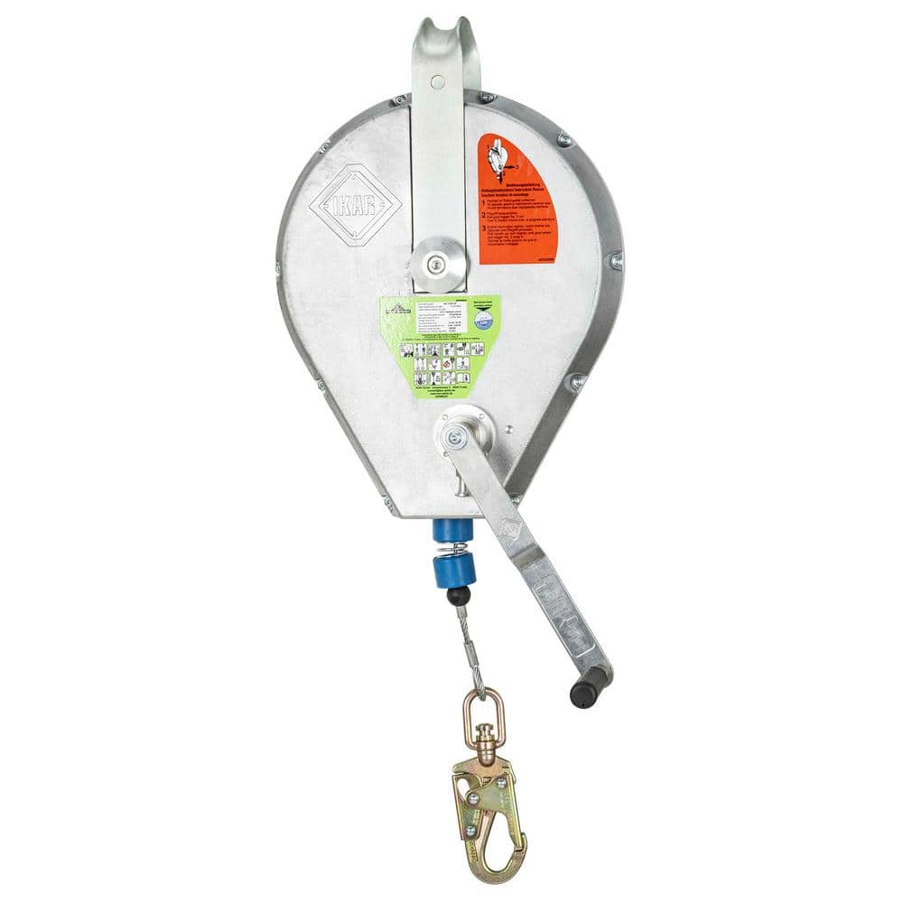 PeakWorks 130 ft. Overhead Self Retracting Lifeline Rescue Device with ...