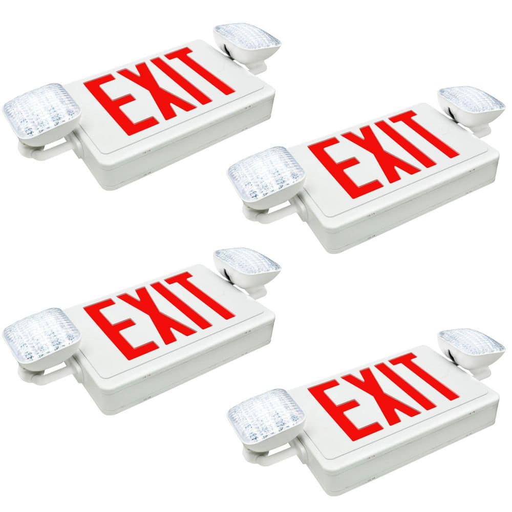 KOAOEIRS Ultra Bright 6-Watt Integrated Led Red Letters Exit Sign ...