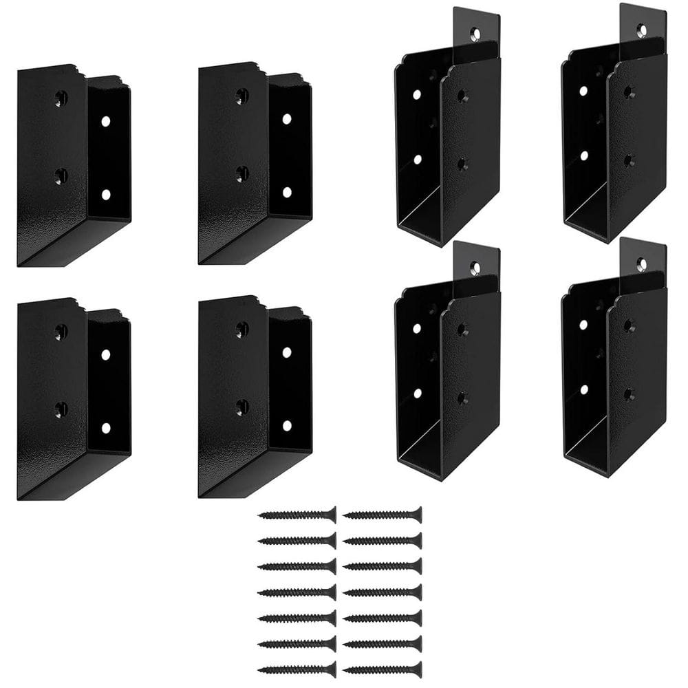Afoxsos 4 Pair Stainless Steel Stair Railing Brackets Connectors for 2 ...