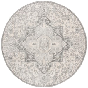 SAFAVIEH Brentwood Cream/Gray 11 ft. x 11 ft. Square Area Rug BNT852B ...
