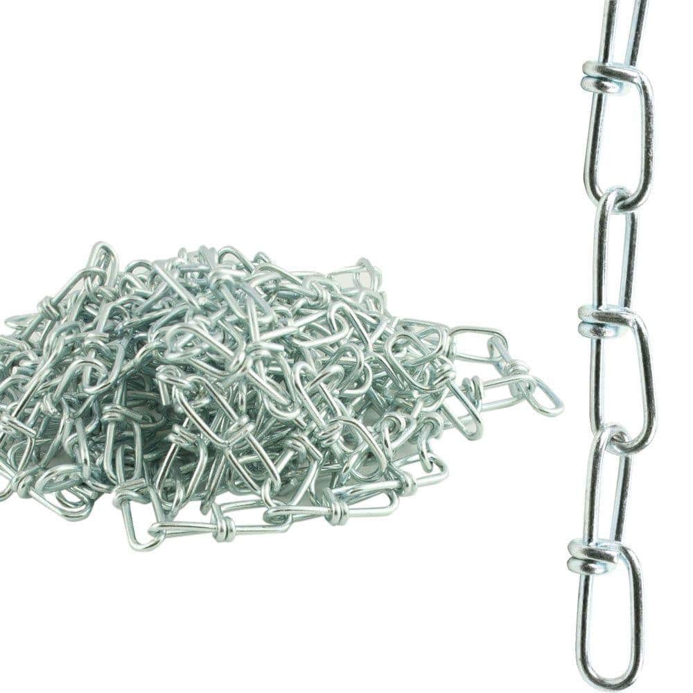 Everbilt #1 x 10 ft. Double Loop Chain Zinc-Plated 11592 - The Home Depot