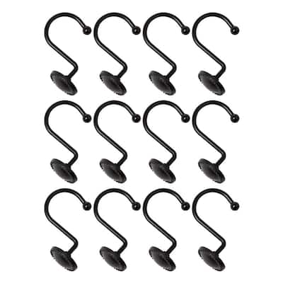 Black - Shower Curtain Hooks - Shower Accessories - The Home Depot