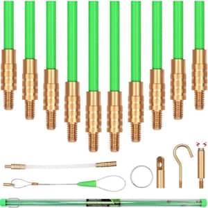 Lukyamzn 33 ft. Electrical Fiberglass Cable Wire Running Coaxial Rod ...