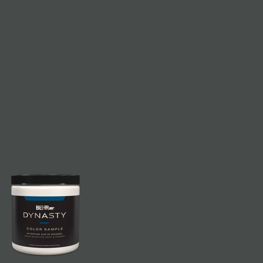 BEHR DYNASTY 8 oz. #N450-7 Astronomical Satin Enamel Stain-Blocking ...
