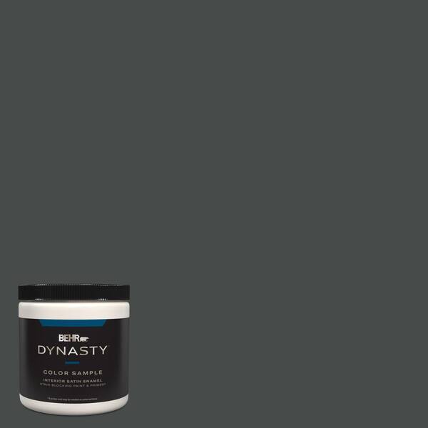 BEHR DYNASTY 8 oz. #N450-7 Astronomical Satin Enamel Stain-Blocking ...
