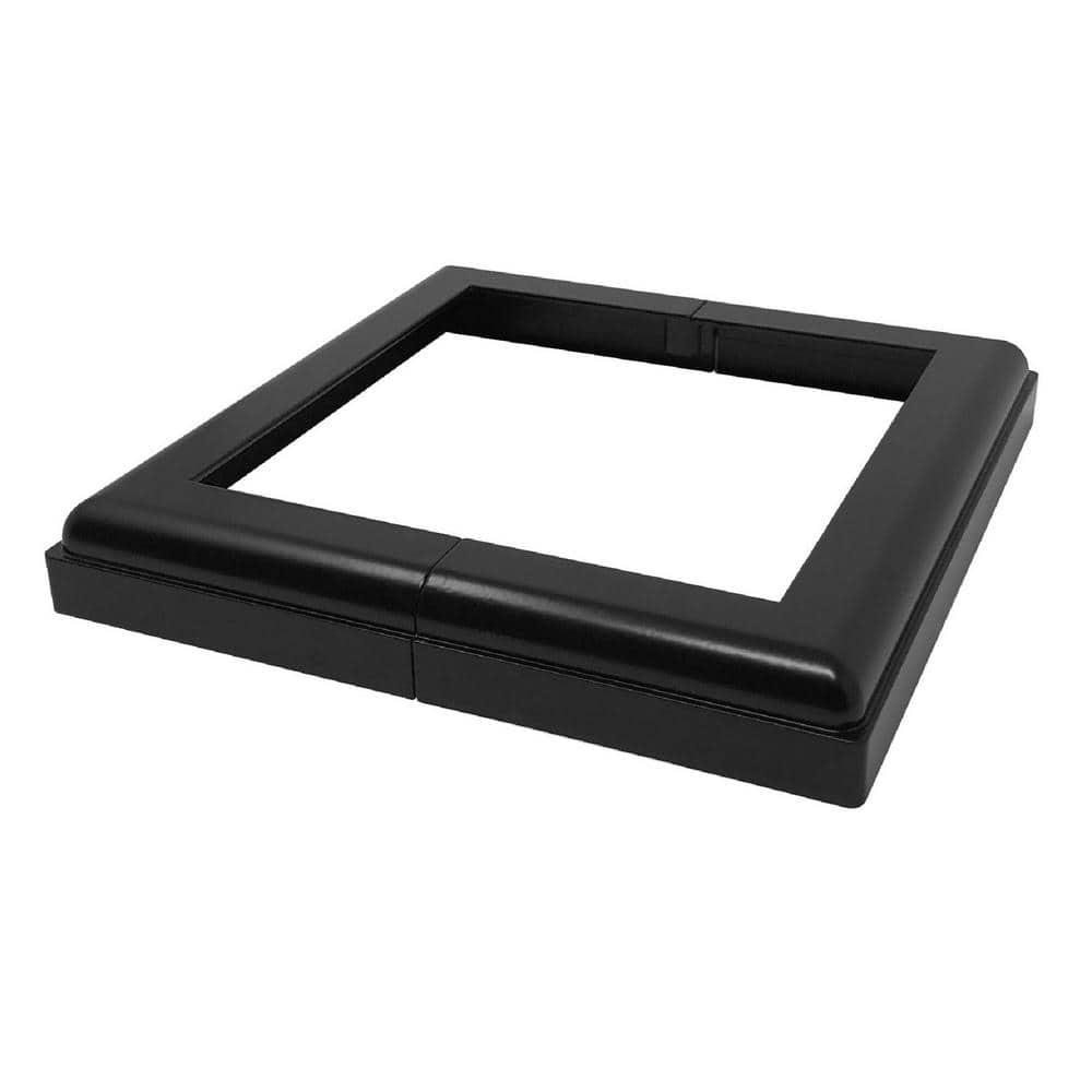 NUVO IRON 6 in. x 6 in. Black Aluminum Post Base Cover ADPBS6 -ESP ...