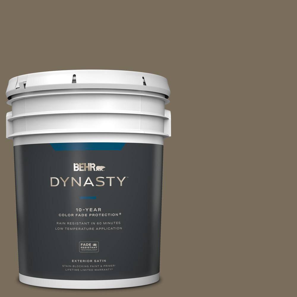 BEHR DYNASTY 5 gal. #730D-6 Coconut Husk Satin Enamel Exterior Stain ...