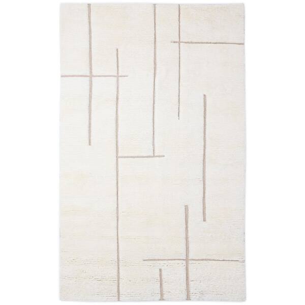 Solo Rugs Norwich Contemporary Ivory 5 ft. x 8 ft. Area Rug S3410 ...