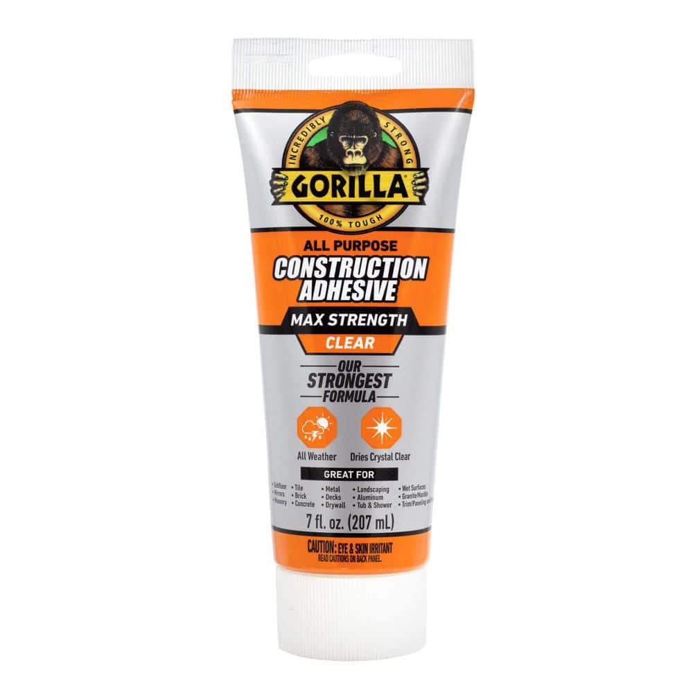 Gorilla 7 oz. Max Strength Construction Adhesive Clear (6-Pack) 115106 ...