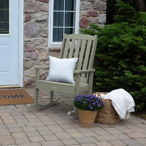 Highwood Lehigh Woodland Brown Recycled Plastic Outdoor Rocking Chair ...