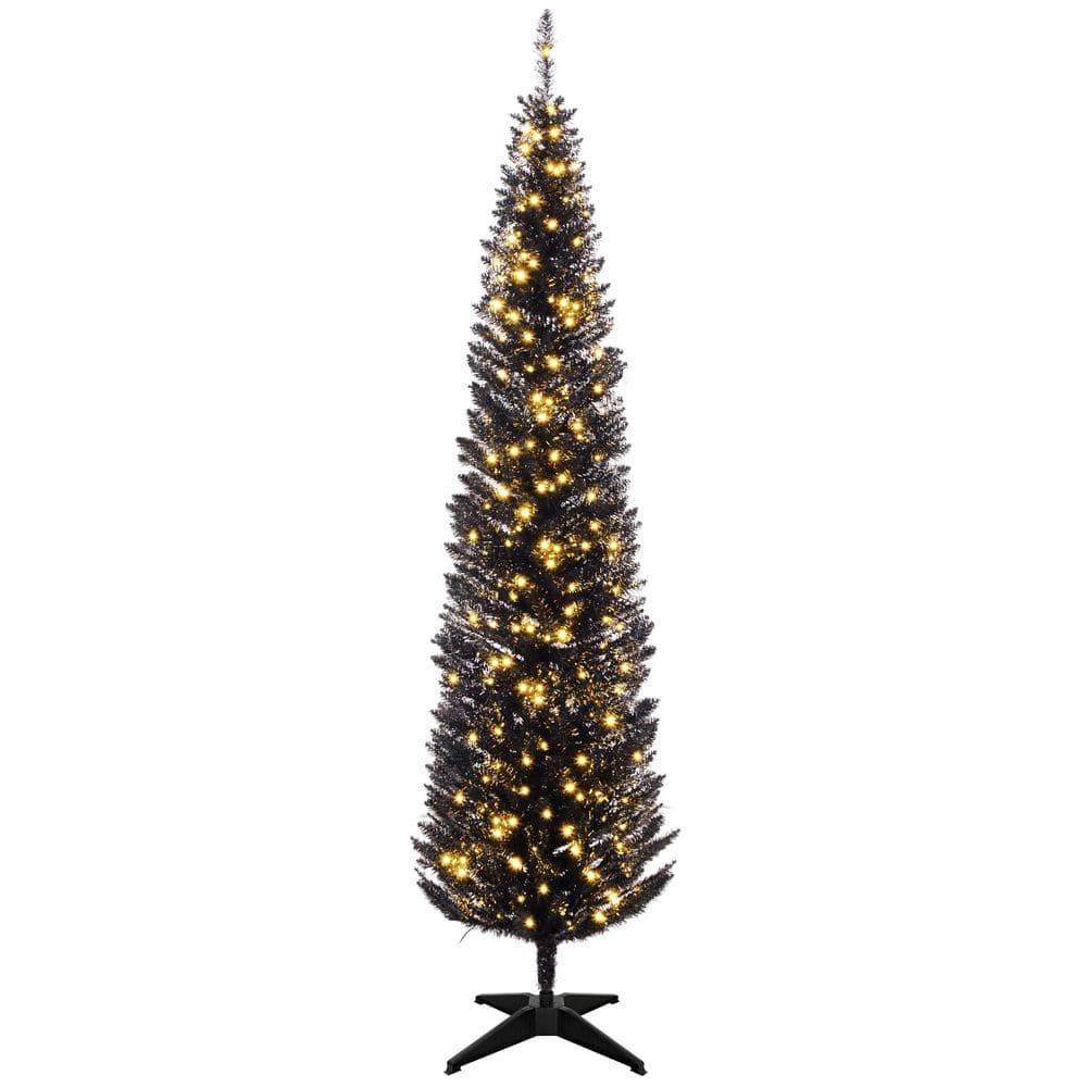 Ama pear 7 ft. PreLit Pencil Artificial Christmas Tree Xmas Tree with ...