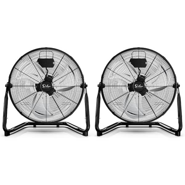 iLIVING 18 in. Rechargeable Battery-Operated Camping Floor Fan, High ...