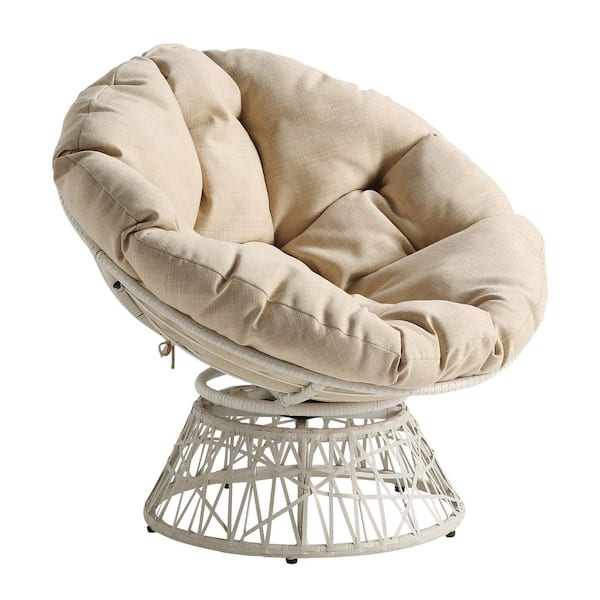 Wooden circle chair with cushion store