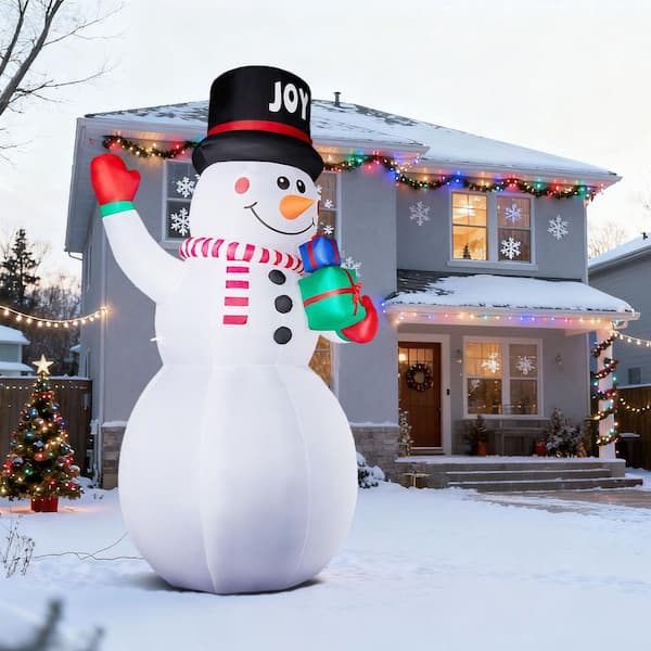 Gingerbread Inflatable Christmas Joyfy 12 Ft. Tall Christmas ...