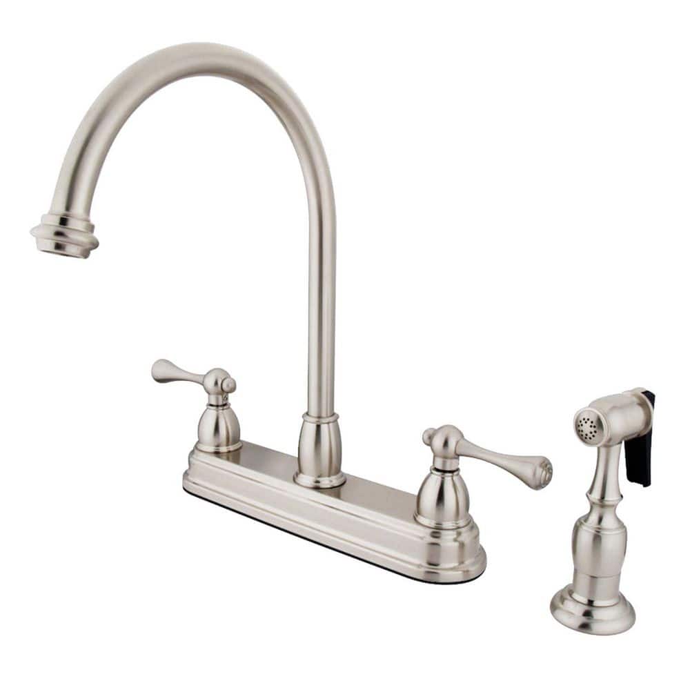Kingston Brass Vintage 2-Handle Deck Mount Centerset Kitchen Faucets ...