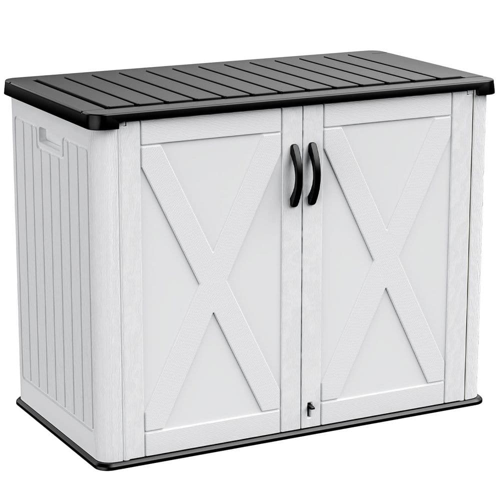 Patiowell 4 ft. x 2.1 ft. 150 Gal. Resin Outdoor Storage Deck Box in ...