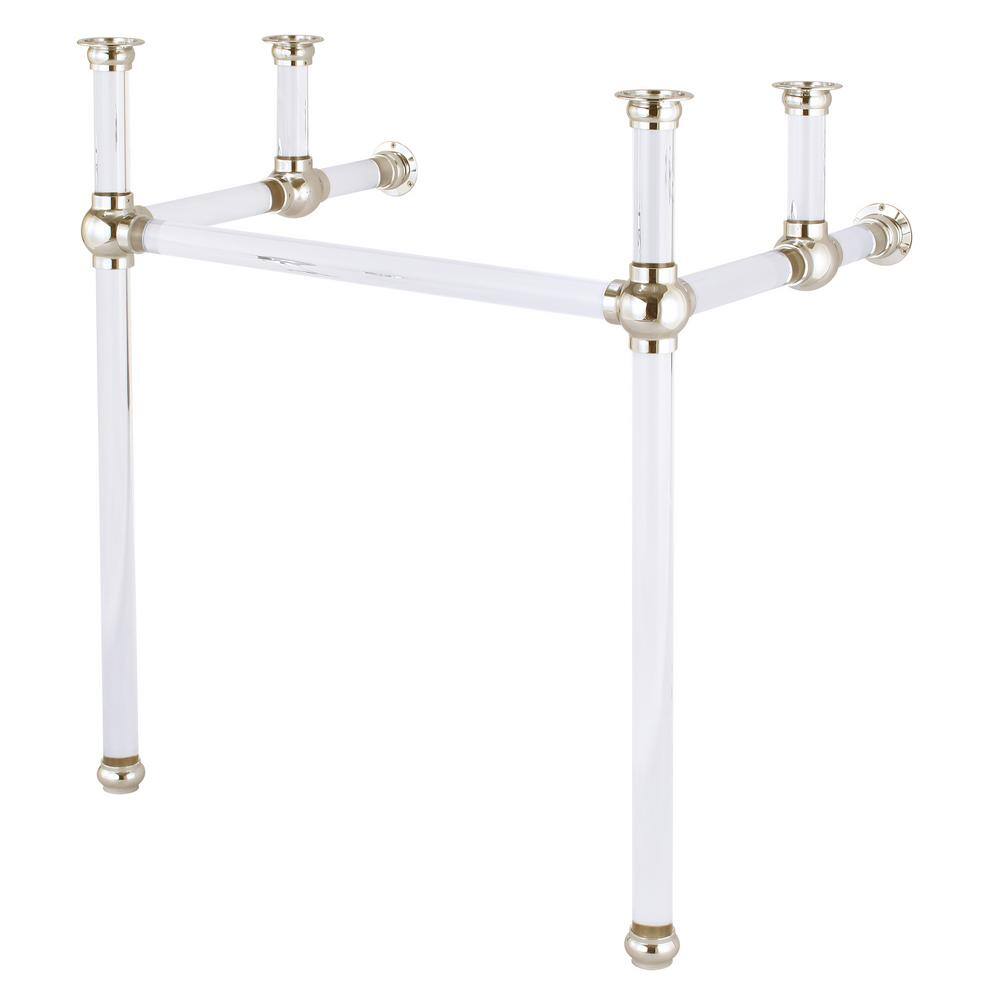 Water Creation Empire 30 in. Acrylic Wash Stand Legs with Polished ...