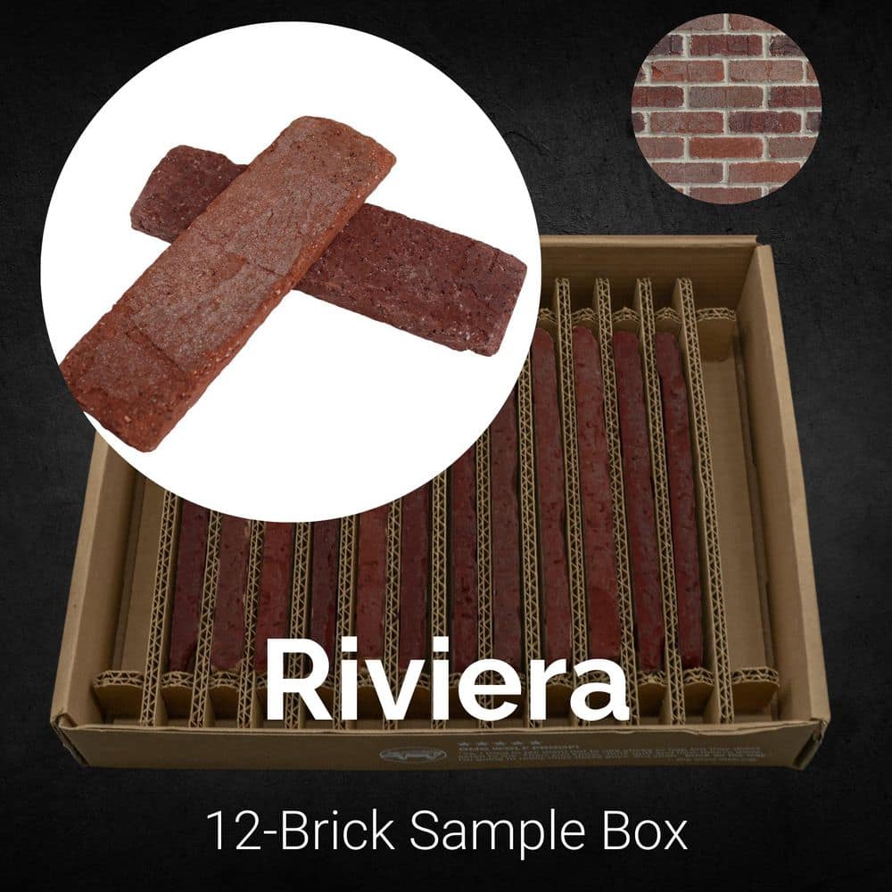 Old Mill Brick Sample Box Riviera Thin Brick 7.625 in. x 2.25 in. x 0.5 ...