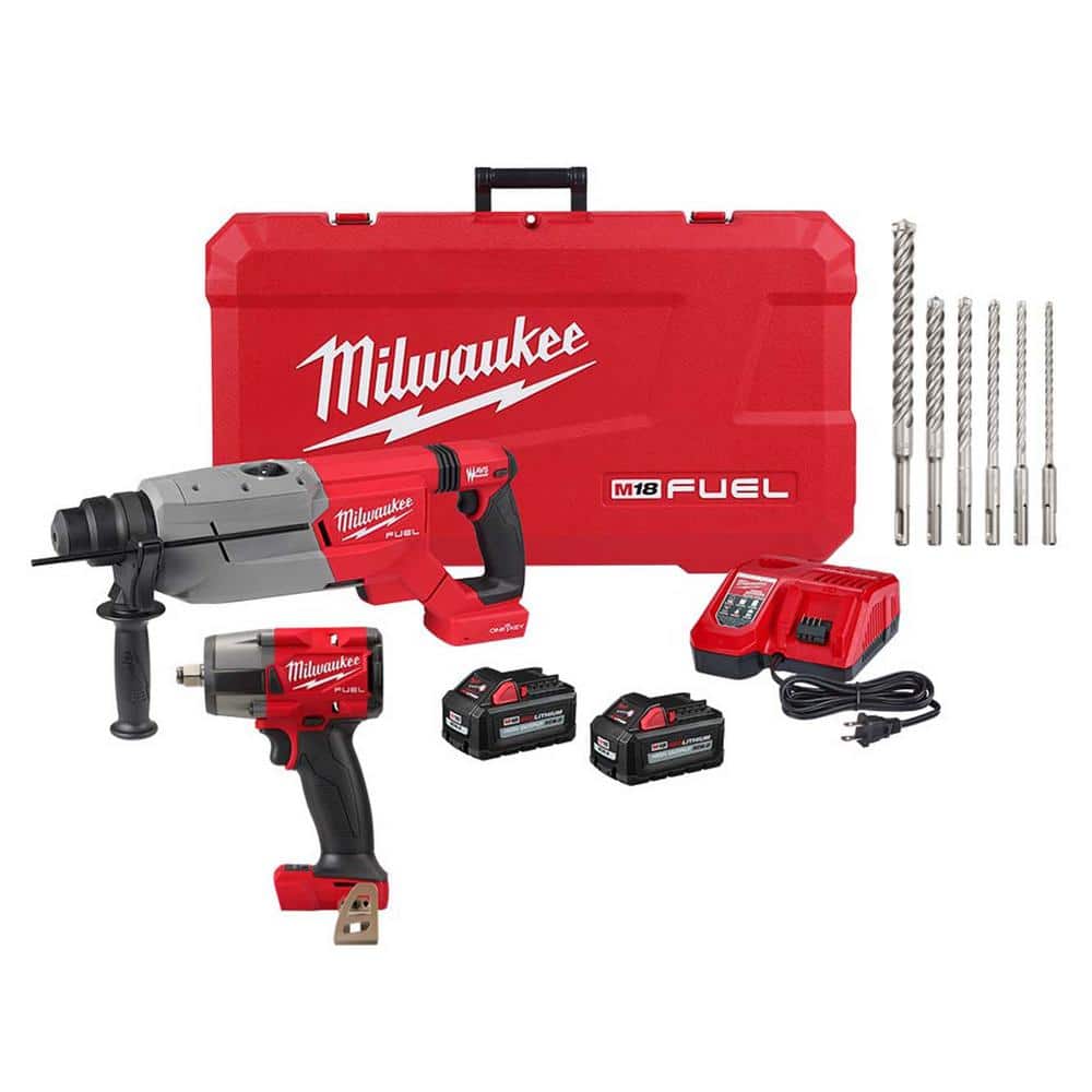 Milwaukee M18 FUEL ONE-KEY 18V Lith-Ion 1-1/4 in. SDS-Plus Rotary ...