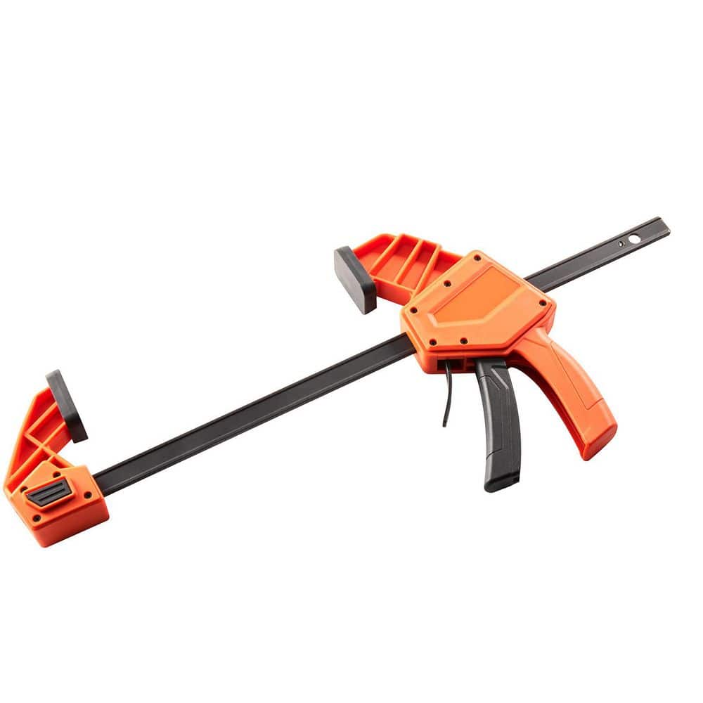 SKYSHALO Bar Clamps for Woodworking, 12 in. 1-Handed Clamp Quick-Grip F ...