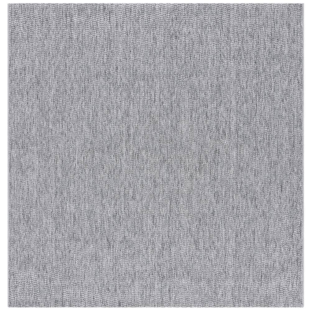SAFAVIEH Sisal All-Weather Dark Gray 7 ft. x 7 ft. Solid Woven Indoor ...