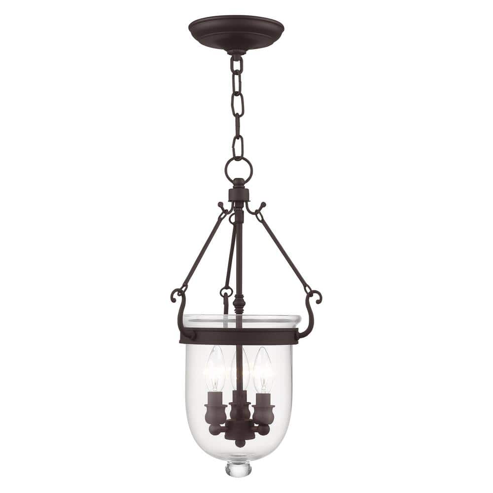 Livex Lighting Jefferson 3 Light Bronze Chain Lantern 5063-07 - The ... Livex Lighting Jefferson 3 Light Bronze Chain Lantern 5063-07 - The ...