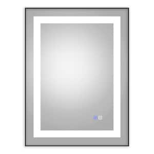 32 in. W x 24 in. H Rectangular Framed Wall Bathroom Vanity Mirror in ...