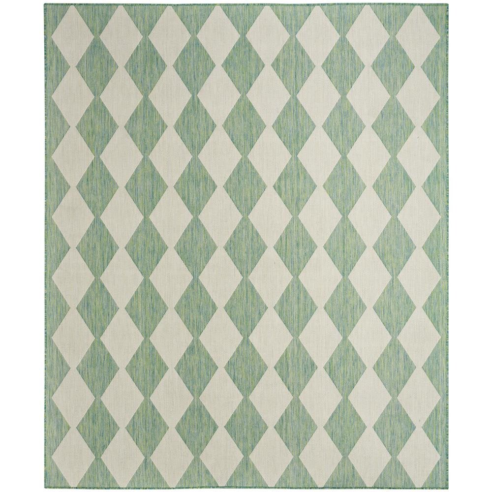 Nourison Positano Blue Green 6 ft. x 9 ft. Diamond Contemporary Area ...