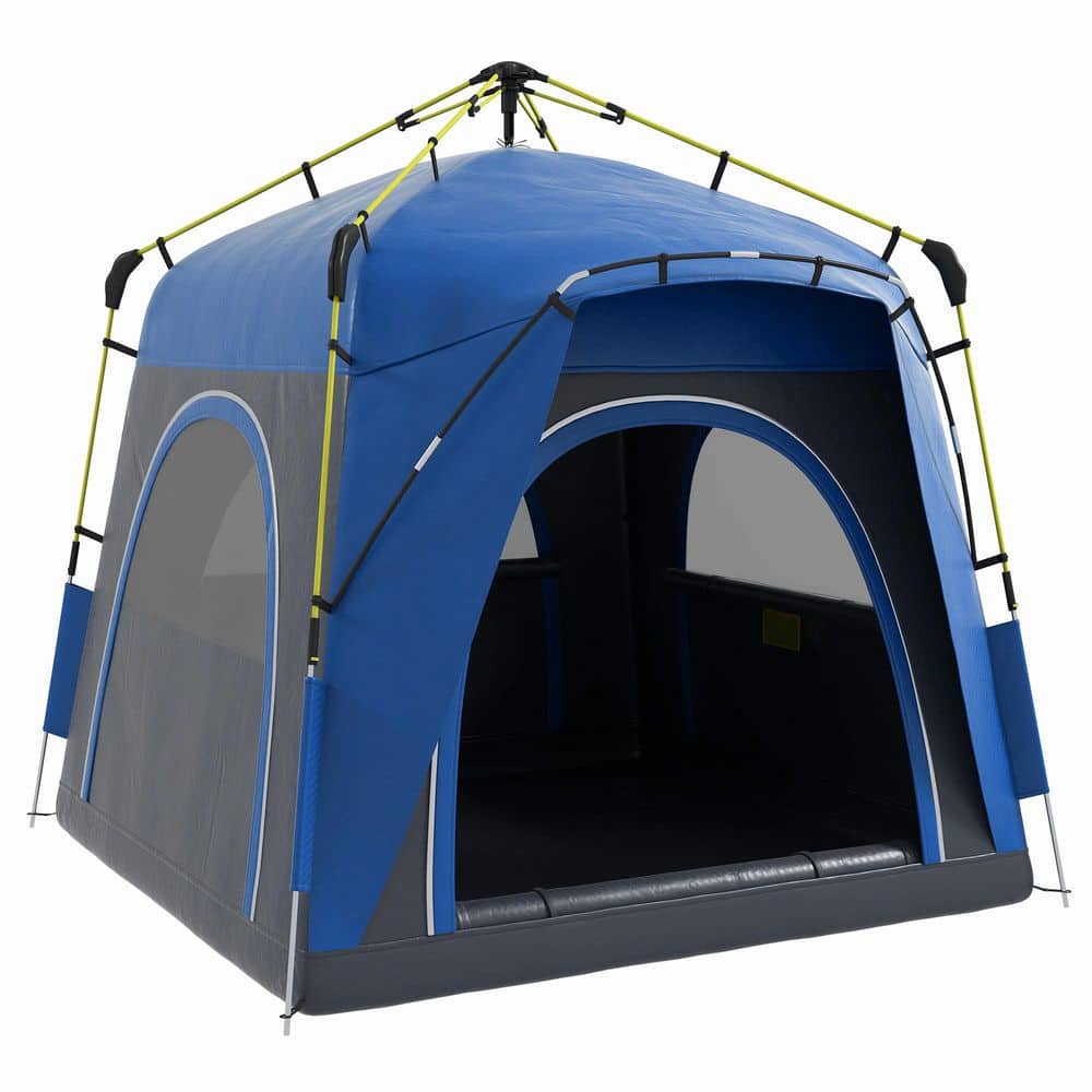 Have a question about Huluwat 4-Persons Blue Quick Setup Pop-Up Tent ...
