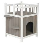 TRIXIE 17.5 in. L x 17.5 in. W x 25.5 in. H Wooden Pet Home with ...