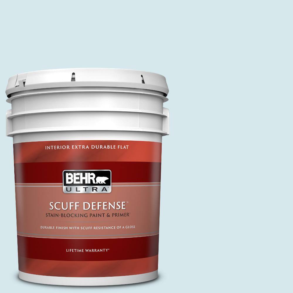 BEHR ULTRA 5 gal. #S490-1 Permafrost Extra-Durable Flat Interior Paint ...