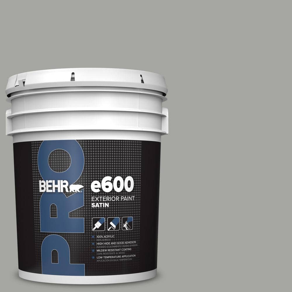 BEHR PRO 5 gal. #PPU24-18 Great Graphite Satin Enamel Exterior Paint ...