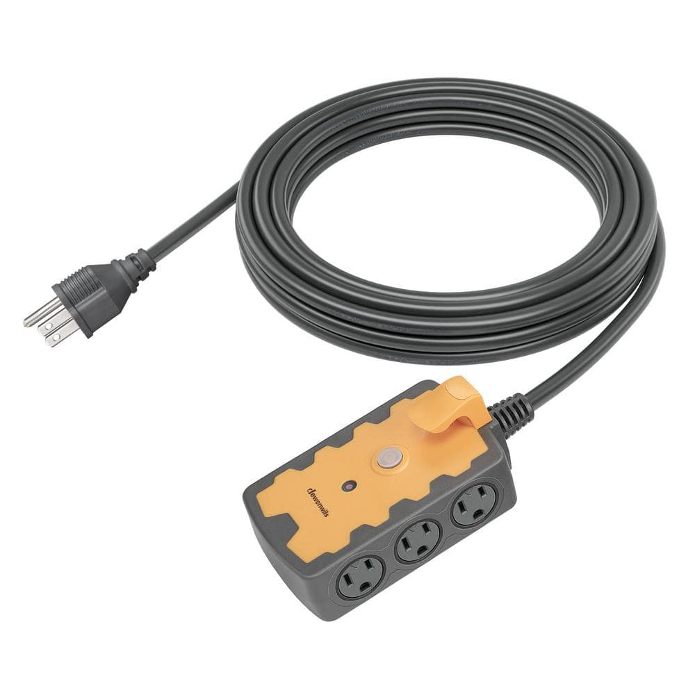 DEWENWILS 15 ft. 6-Outlet Heavy-Duty Workshop Power Strip for Indoor ...