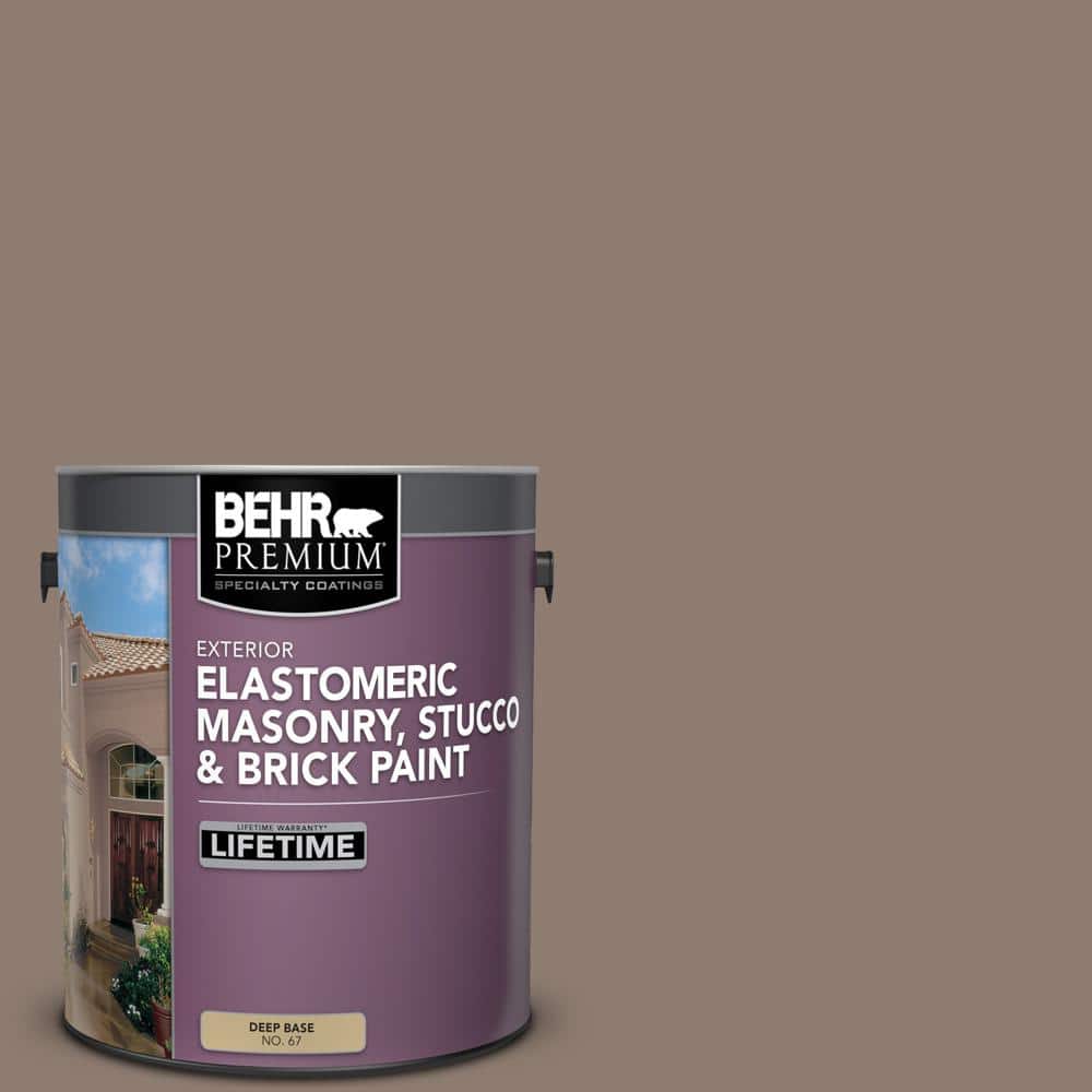 BEHR PREMIUM 1 gal. #N180-5 Bridle Leather Elastomeric Masonry, Stucco ...