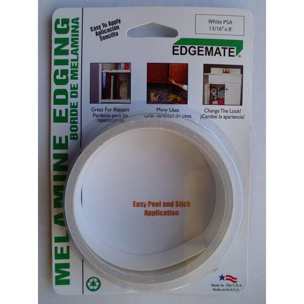 EDGEMATE Edge Banding White (Common: 13/16 in. x 8 ft.; Actual: 0.812 ...