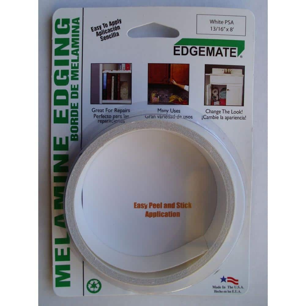 EDGEMATE Edge Banding White (Common: 13/16 in. x 8 ft.; Actual: 0.812 ...