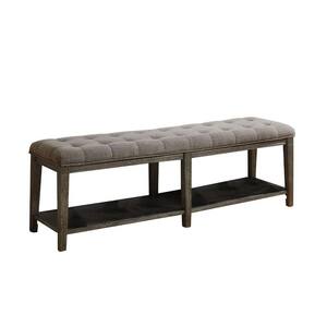 Benjara Red and Black 18 in. Backless Bedroom Bench with 2 Extra ...