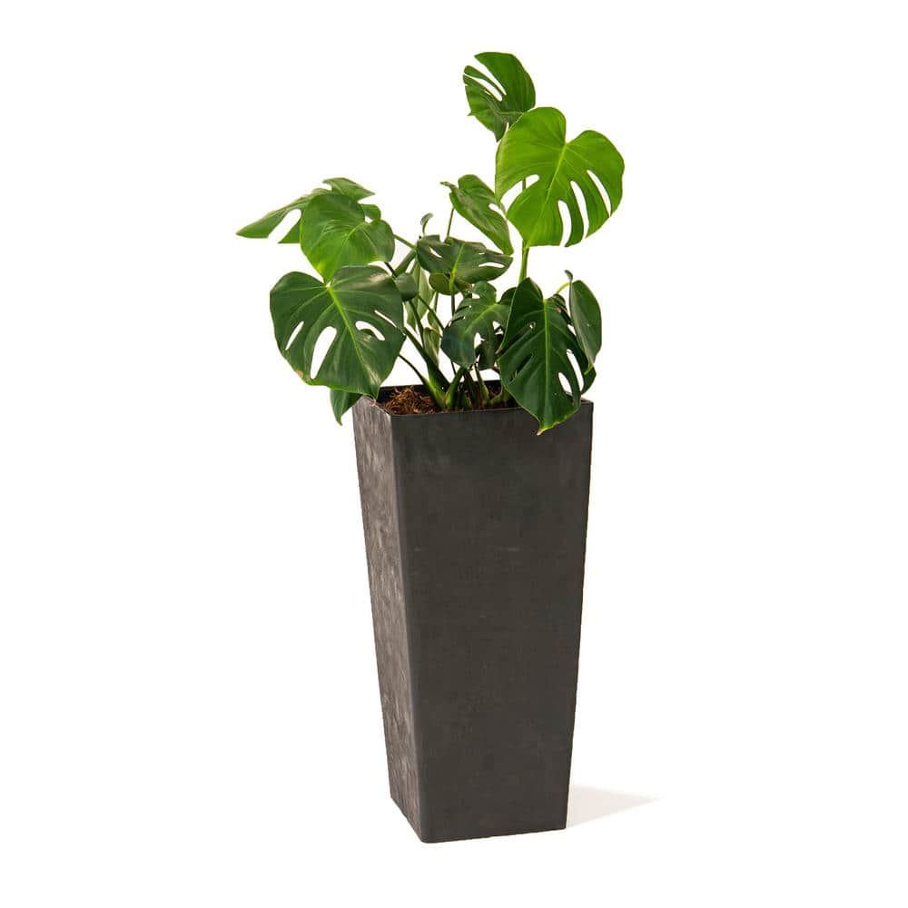 XBRAND 28 in. Tall Modern Square Planter, Tapered Floor Planter for ...