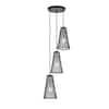 Timeless Home Maritza 3-Light Pendant in Black with 6.7 in. W x 11.8 in ...