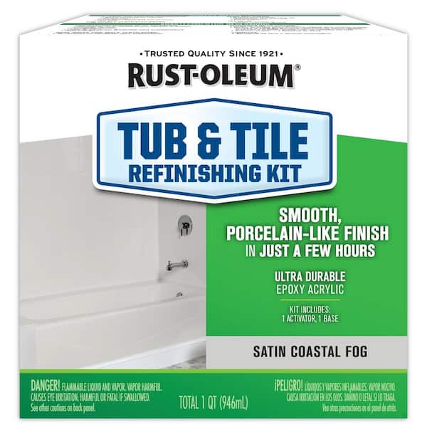 Rust-Oleum Specialty 1 qt. Satin Coastal Fog Tub and Tile Refinishing ...