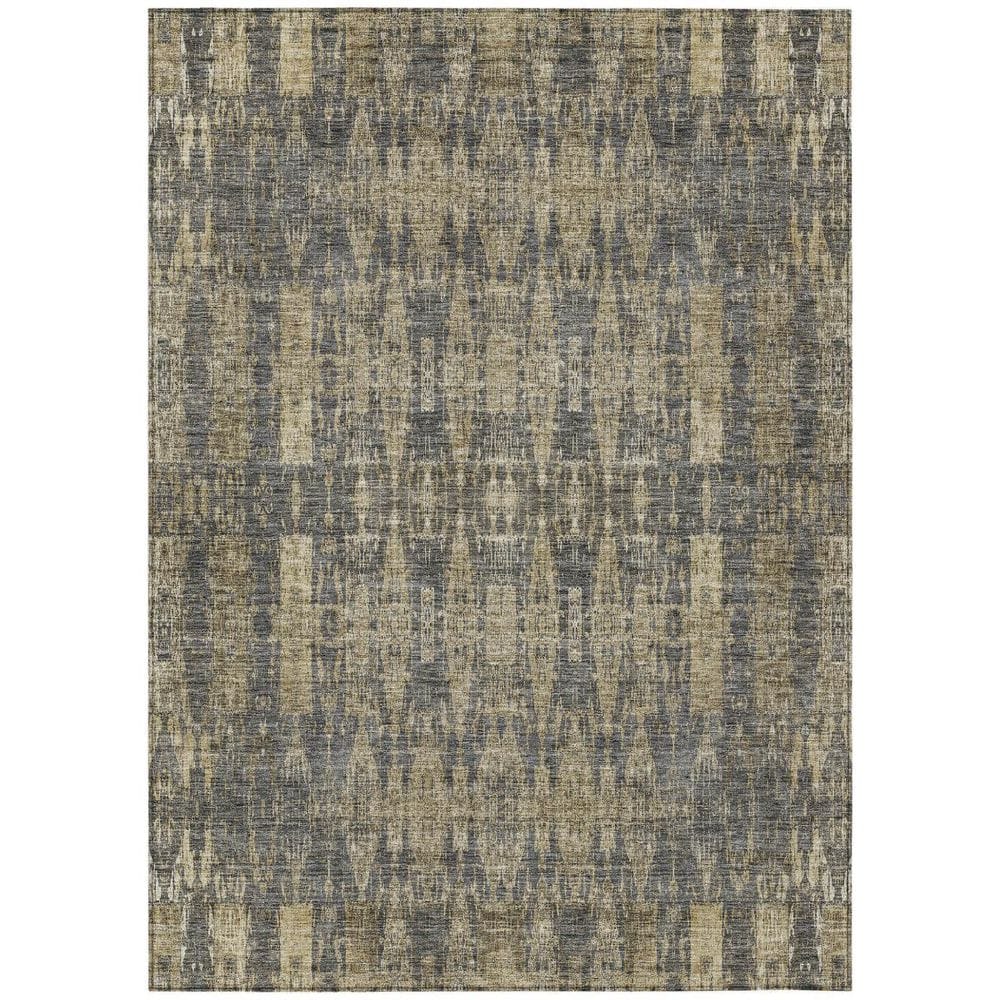 HomeRoots Gray, Taupe, Beige 8 ft. x 10 ft. Woven Moroccan Polyester ...